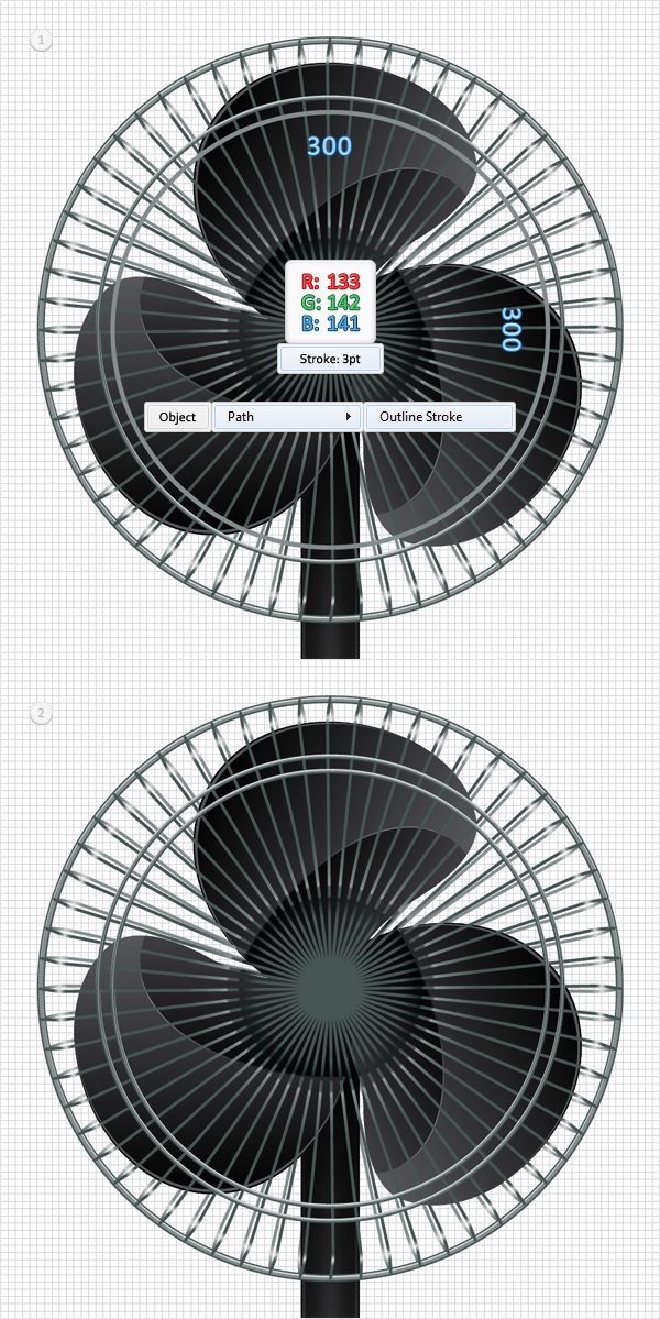 Create a Detailed, Vector Fan Illustration
