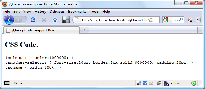 How to Create a jQuery Code-Snippet Box